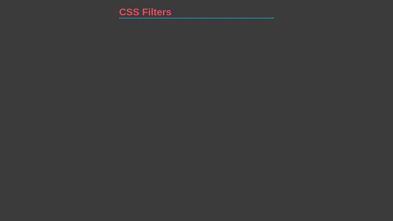 CSS Filters