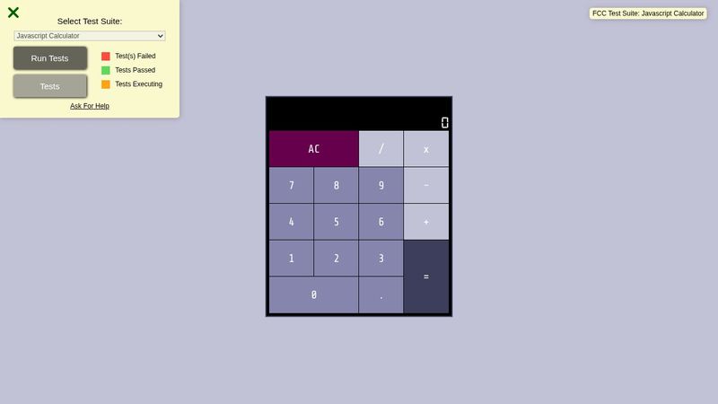 FCC: Javascript Calculator