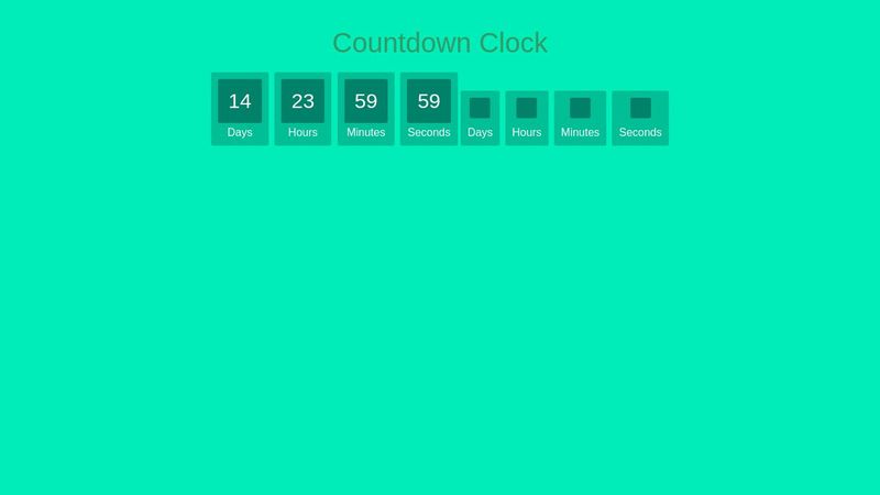 Styled JavaScript Countdown Clock