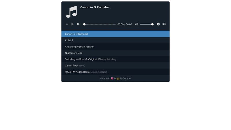 HTML5 Audio Player with Playlist