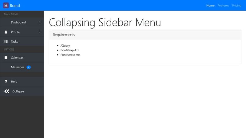 Collapsable Side Menu 1