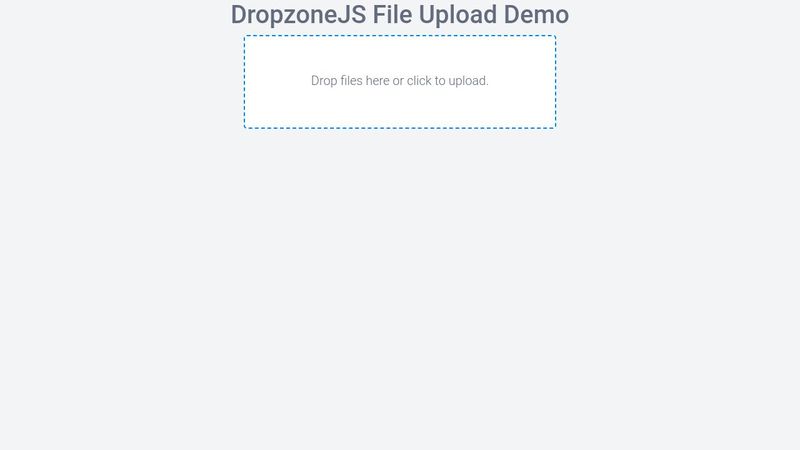 Dropzone with Progress bar with rename file name with Remove button