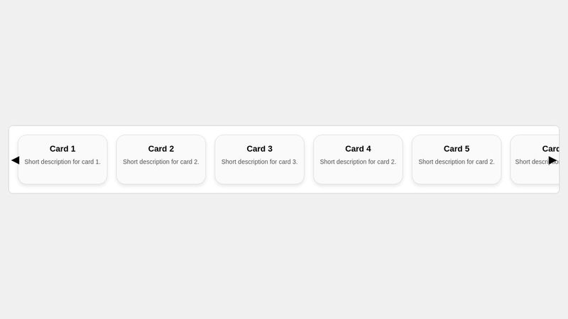 Horizontally scrolling Cards