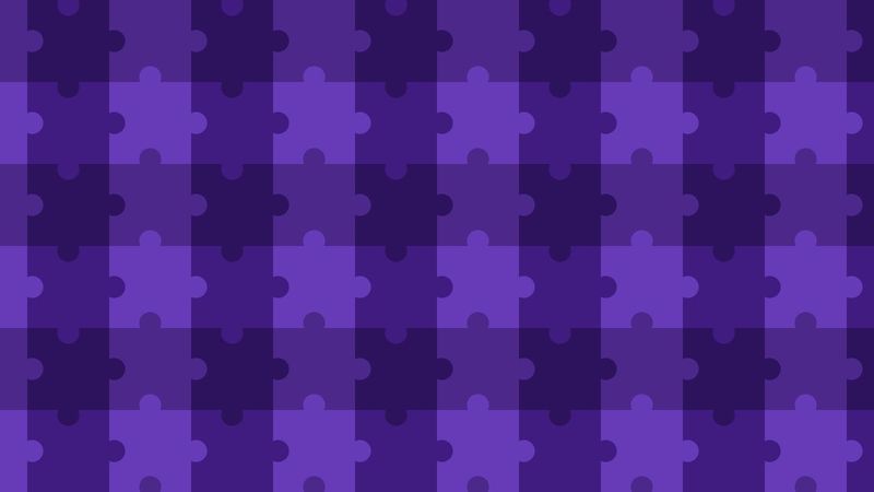 Puzzle Four Pieces (Simpler) Tessellated Pattern - No Div - Pure CSS