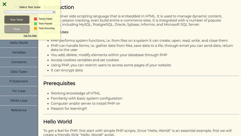 Technical Documentation Page