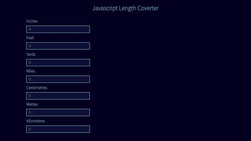 Javascript Length Converter
