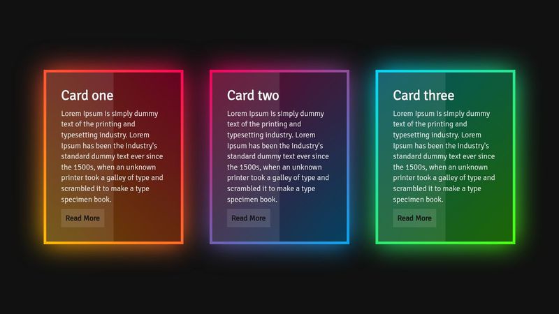 CSS Gradient Border Cards