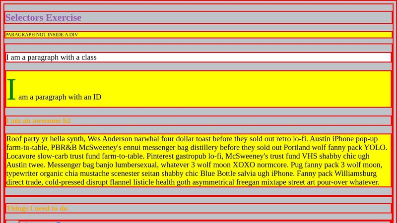 Challenge: CSS Selectors