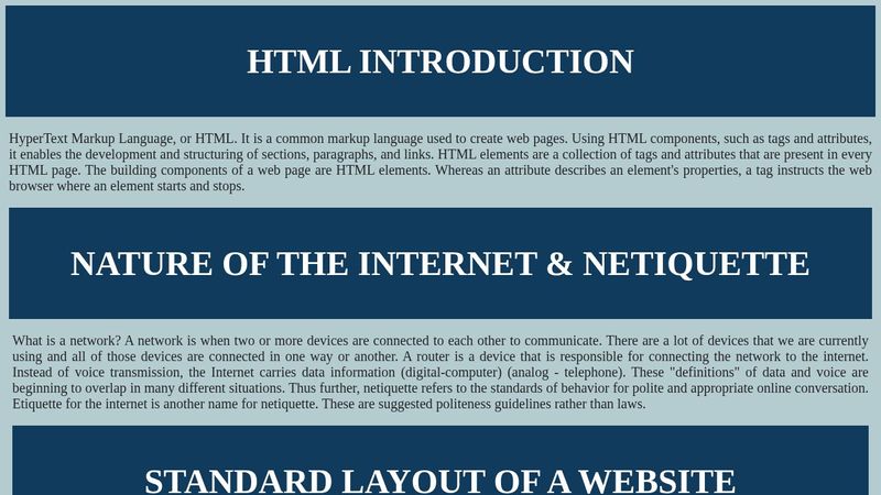 Introduction to HTML, Groovetech 9-A