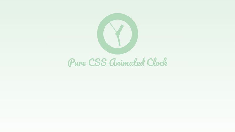 Pure CSS Animated Clock