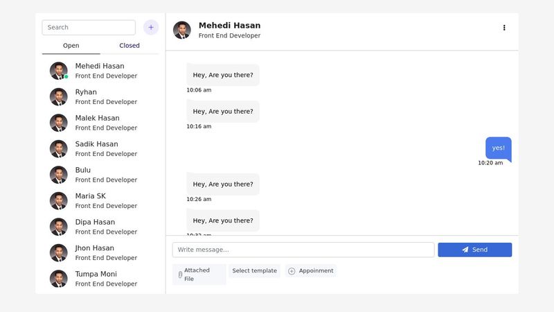 Responsive Chat App UI
