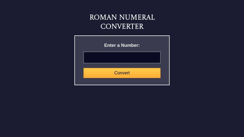Roman Numeral Converter