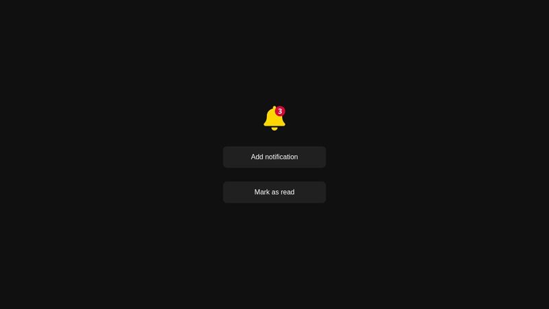 Interactive notification bell - CodePen Challenge