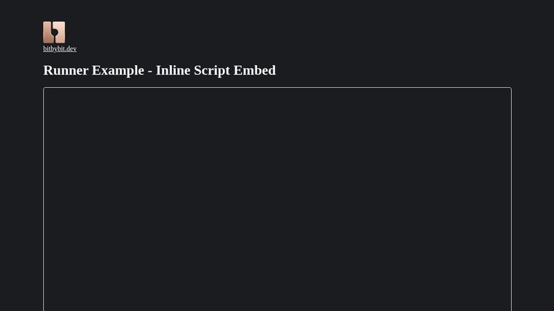 Bitbybitdev Runner Example Inline String Embed From Rete Editor