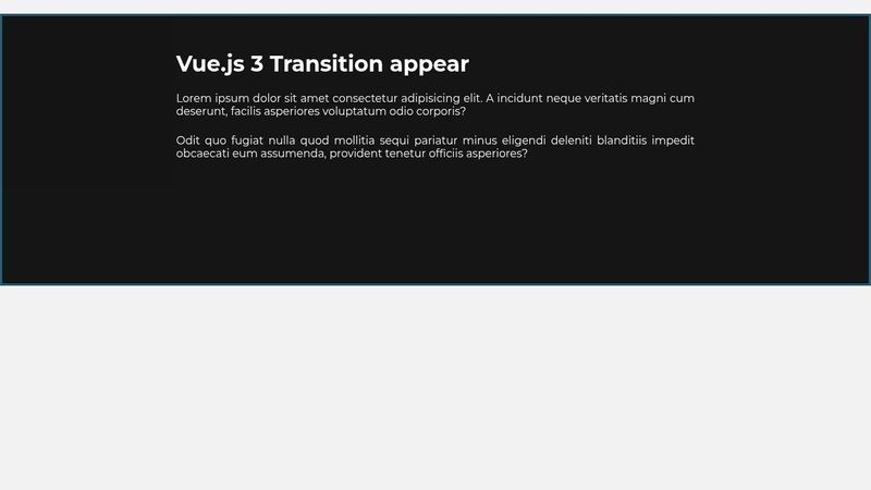 Vue.js 3 Transition appear