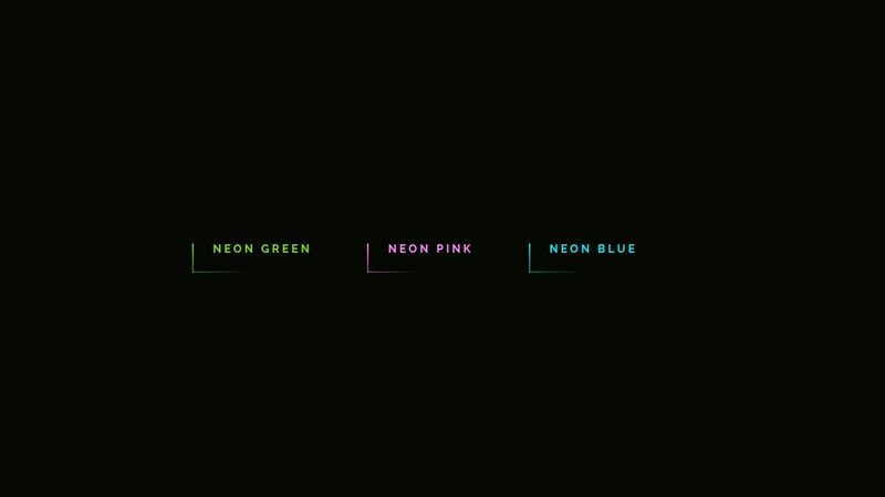 NEON button HTML,CSS