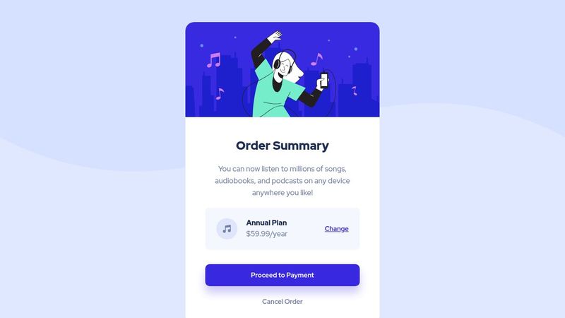 Order Summary Componentfrontend Mentor