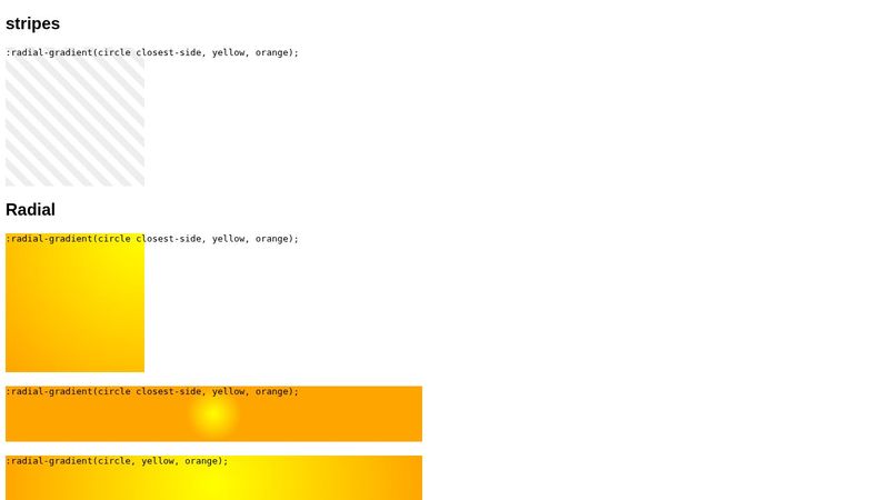 CSS - Gradients Types
