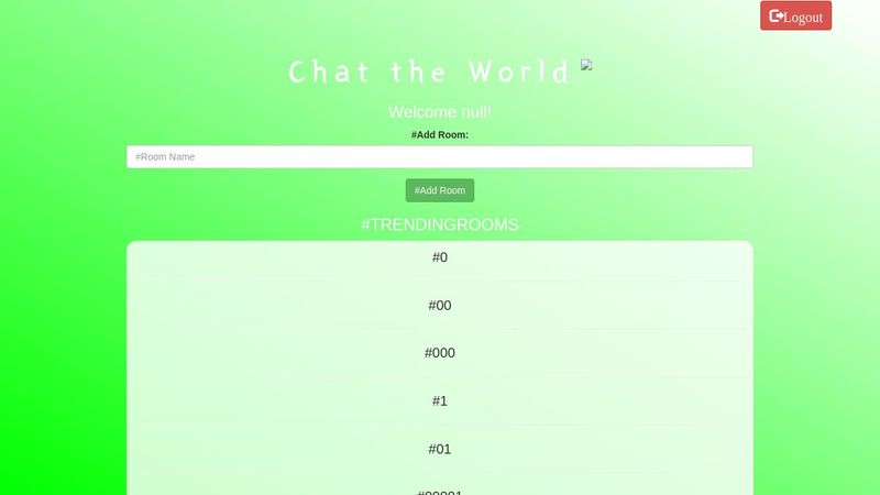 Chat the world room