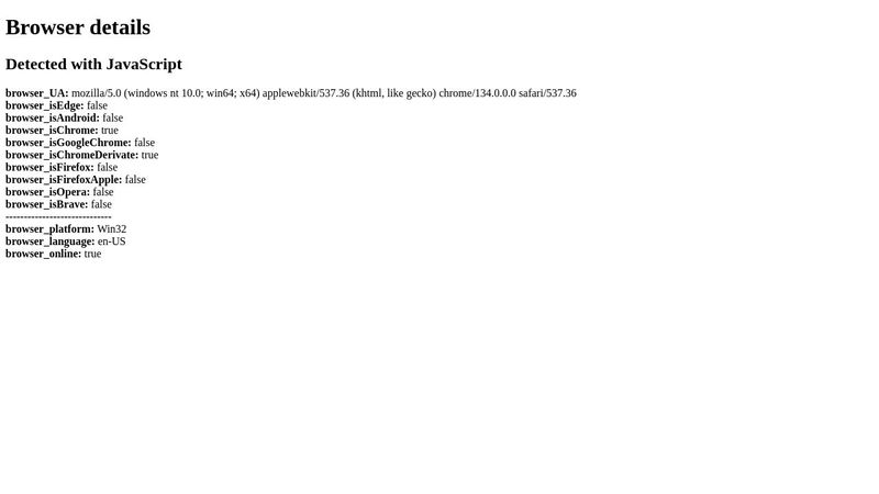 Browser detection (JavaScript)