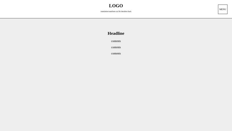 animation css3 checkbox menu