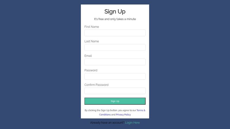Simple Sign Up Page