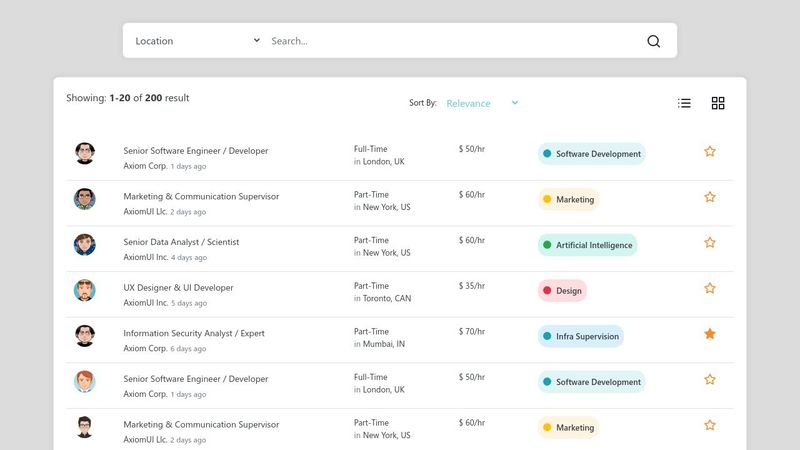 Bootstrap 4: Modern Table-list layout