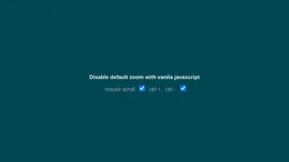Disable default browser zoom with vanila javascript
