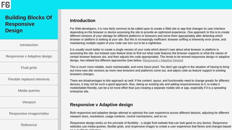 Technical Documentation Page - "Responsive Design"