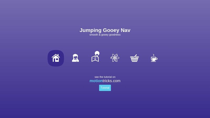Jumping Gooey Navigation