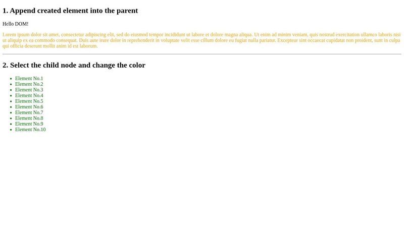 JavaScript DOM Practice
