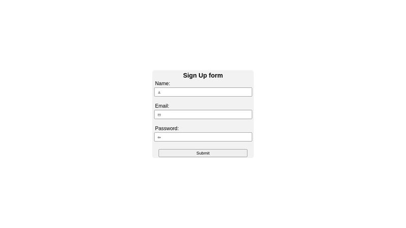 Simple Sign Up Form