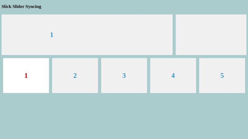 Slick Slider Syncing Edit