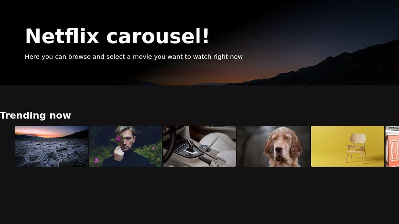 Netflix carousel css only