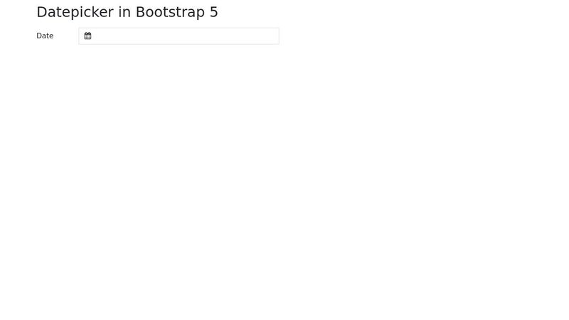 CUSTOM BOOTSTRAP DATE INPUT