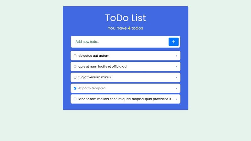 TODO List using REACT