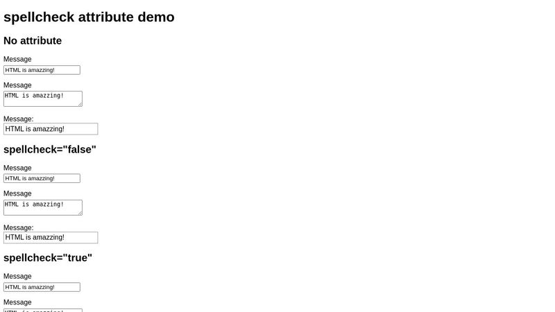 spellcheck attribute