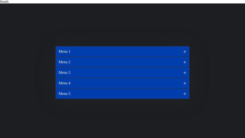 Menu accordeon HTML/CSS