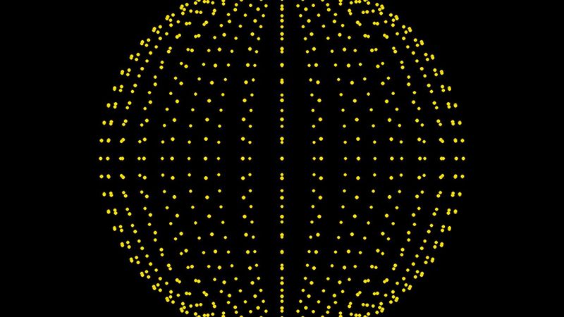 Particle Sphere (three.js)