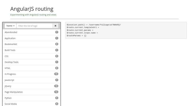 AngularJS routing