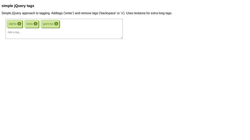 Simple jQuery 'tags'