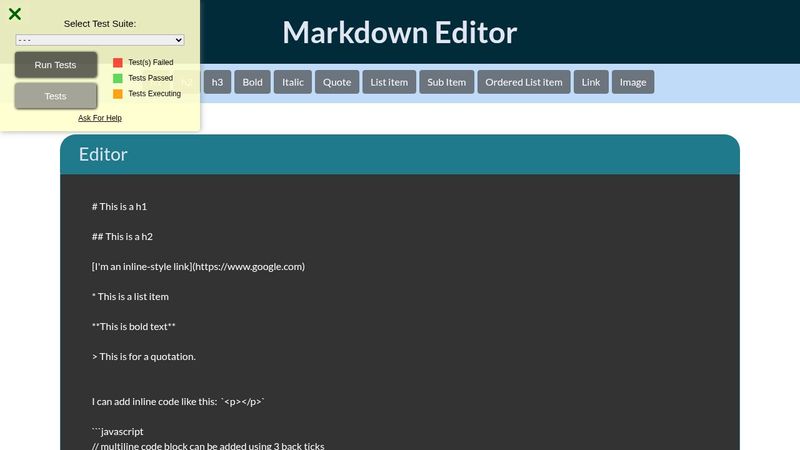 Build a Markdown Previewer