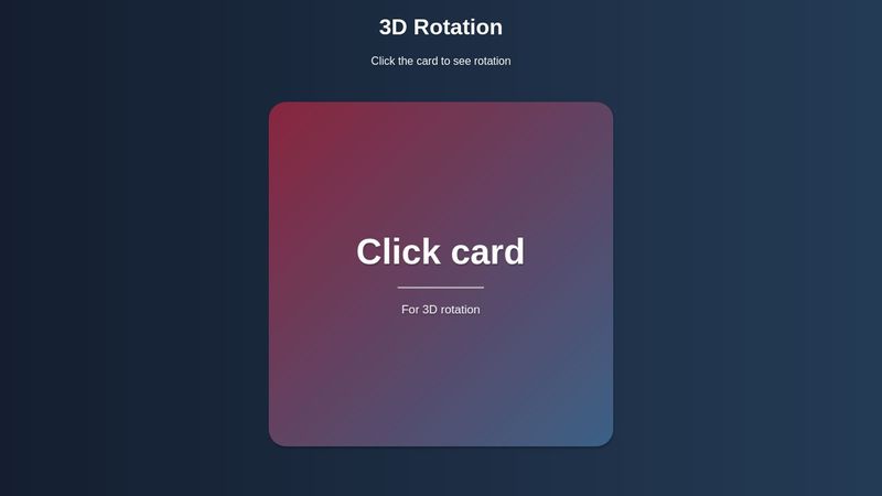 3D Rotation Card