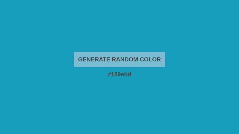 Random colour generator with hex code
