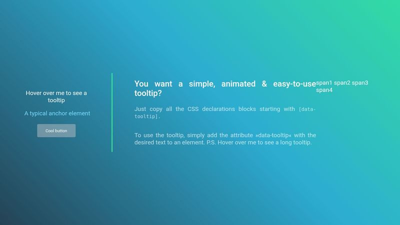 Fancy & Animated Tooltip (CSS Only)