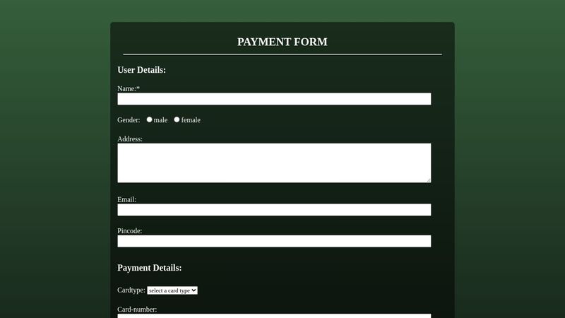 Payment Form