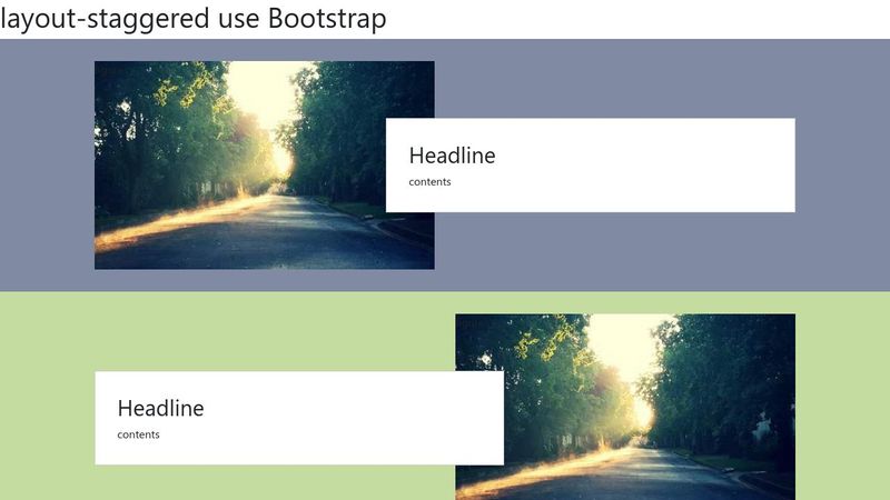 responsive layout-staggered with Bootstrap