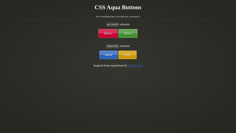 CSS buttons with aqua effect