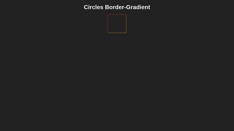 Circles Border-Gradient made with CSS