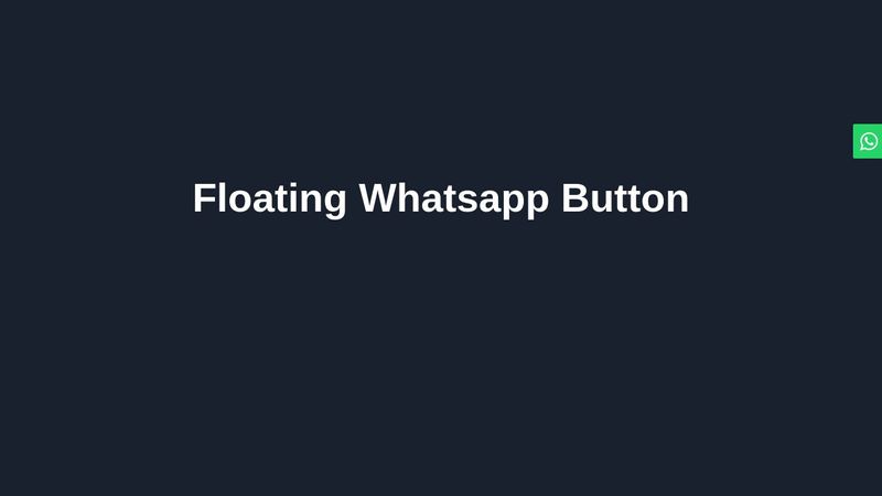 Floating Whatsapp Button